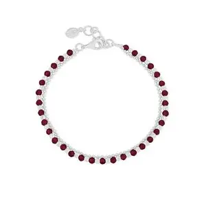 DOWER & HALL Garnet Orissa Bracelet - Silver