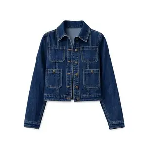 YUMI Stretch Denim Jacket With Pocket Detail - Blue
