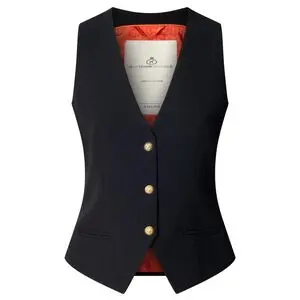 THE EXTREME COLLECTION Tailored Vest With Gold Buttons Atelier - Black