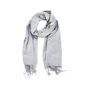 Saachi Pashmina Satin Scarf - Grey