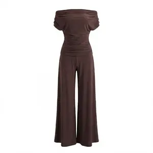 ATOM LABEL Carbon Jumpsuit In Chocolate - Brown