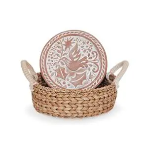 KORISSA Neutrals Bread Warmer & Basket-bird Round - Orange