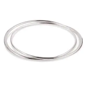 DINNY HALL Signature Double Bangle - Silver