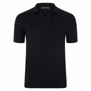 Paul James Knitwear Open Collar Polos For Men