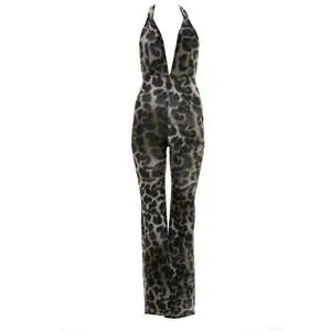 CHIARELLA Jumpsuit Fiera Animal Print - Black