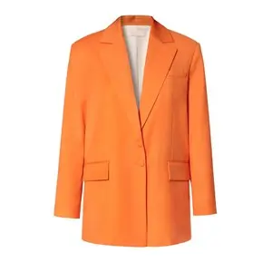 AGGI BY HALEWSKI Elena Sun Oversized Double Breasted Blazer - Orange