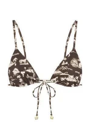 WILD LOVERS LONDON Rodeo Bikini Top - Brown