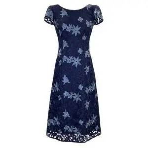 ALIE STREET LONDON Charlotte Lace Dress In Midnight - Blue