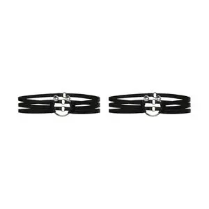 EMPRESS MIMI Astria Strappy Thigh Garters - Black