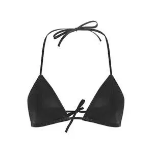 SEROTONINN Faux Leather Bra Top - Black