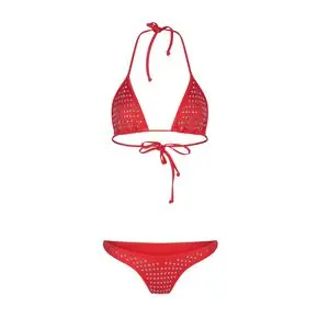 THE DELAROSE SISTERS Pammy Studded Bikini - Red