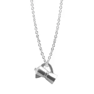 ANCHOR & CREW Gustatory Coffee Moka Pot Necklace Pendant - Silver