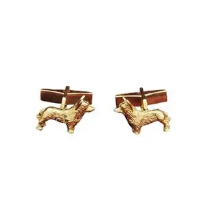 SIMON KEMP JEWELLERS Corgi Cufflinks In Eighteen Carat On Silver - Gold
