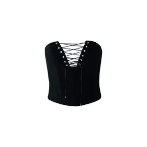 VESTIAIRE D'UN OISEAU LIBRE Cashmere Lace-up Corset