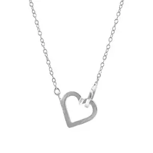 ANCHOR & CREW Little Heart Link Paradise Necklace Pendant - Silver