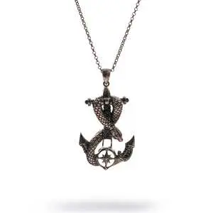 EBRU JEWELRY Ocean Guardian ’s Sterling Necklace - Silver