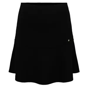 TIRILLM Annie Flared Skirt In Extra Fine Merino Wool - Black