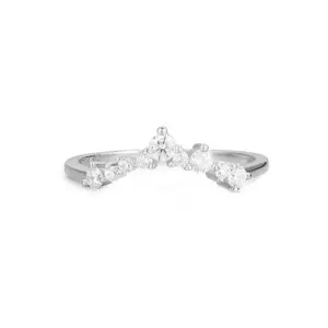AZURA JEWELRY NEW YORK Twinkle Band Ring White Gold Vermeil - Silver