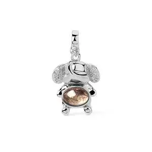 FREQNC ATELIER Mini Elephant Charm Silver Super Seven - Gray