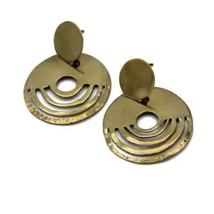 LALA SALAMA Pepo Spiral Circle Earrings - Gold