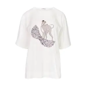 OH!ZUZA NIGHT&DAY Graphic Print T-shirt - White/blue