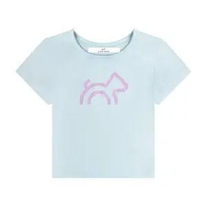CLOUD HAVEN Rib Logo Tee - Blue