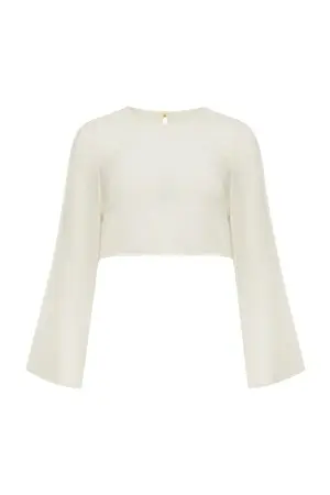 ADRIANA PAPPAS DESIGNS Vienna Top Champagne - White