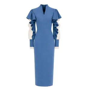 JULIA ALLERT Midi Dress With Ruffled Sleeves