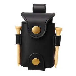 VIDA VIDA Golf Ball Leather Holder For Two Balls - Black