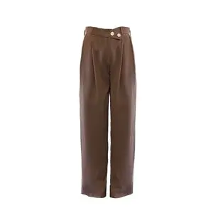MIRIMALIST Loose Maxi Pants - Brown