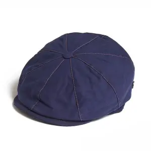 DASMARCA HATS Josh Navy Italian Waterproof Newsboy Bakerboy Cap - Blue