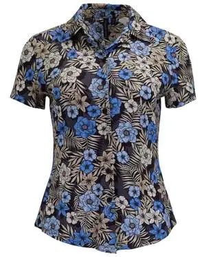 LORDS OF HARLECH Shelley Tropical Mix Printed Shirt - Black
