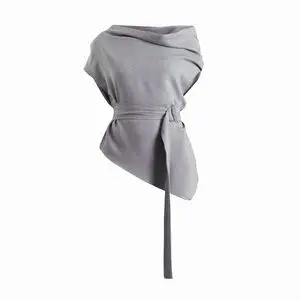 MEEM LABEL Theo Light Asymmetric Top - Grey