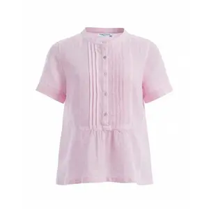Haris Cotton Linen Pintucked Blouse