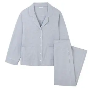 MAMU DREAM Soft Marl Modal Cotton Pyjama Set - Grey