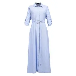 SMART AND JOY Striped Shirt Dress With Belt