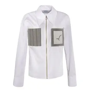 VESTIAIRE D'UN OISEAU LIBRE White / Grey Bird Shirt - White/grey