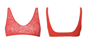 BOTT LINGERIE Soft Lace Bralette Hot - Red