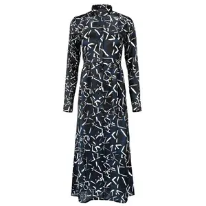 BOUTIQUE KAOTIQUE Blue / Black Long Silk Starry Night - Blue/black
