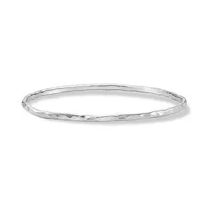 DOWER & HALL Medium Hammered Bangle In Sterling - Silver