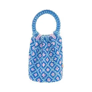 TILLIE BEADS Bubblegum Splash Bucket Bead Bag - Blue