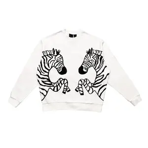 QUILLATTIRE Zebra Sweatshirt - White