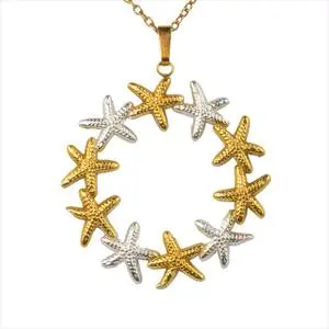 SIMON KEMP JEWELLERS Starfish Pendant In 18k And Sterling Silver - Gold