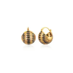 MILOU JEWELRY Basket Earrings - Black