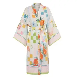 Loveist Store Garden Statet Kimono - Orange