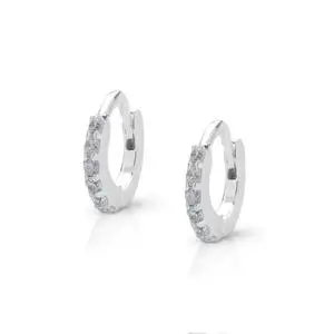 NELLOU JEWELLERY Ava Huggie Earrings Small Sterling - Silver