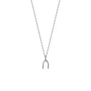 TORY LONG The Wishbone Necklace - Silver