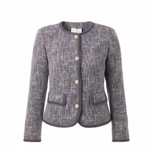 FRANCHETTI BOND Milana Navy Weave Jacket - Blue