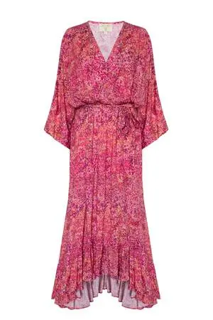 SOPHIA ALEXIA Sunset Shower Mozambique Midaxi Dress - Red