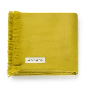 ALPACA LOCA Scarf Golden - Green